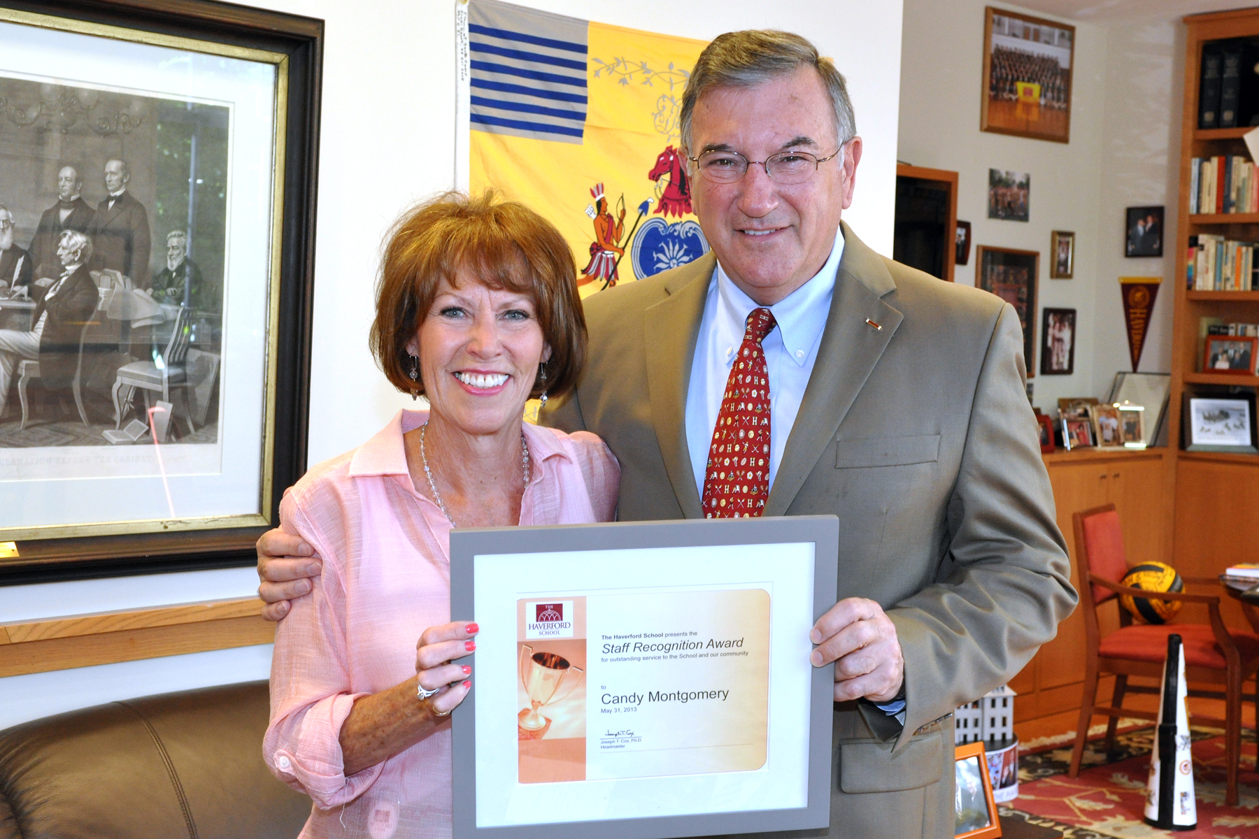 Ms. Montgomery 1 – Ms. Montgomery receiving the Staff Recognition Award ...