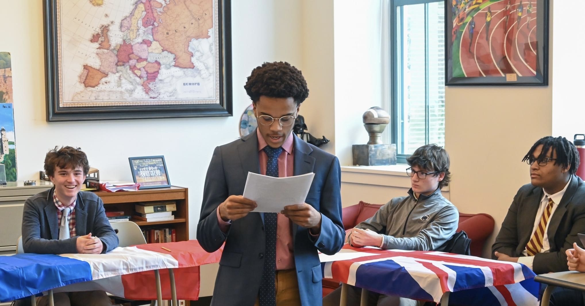 WWI trials – McKai Hoillet _25 gives his WWI presentation in Mr. Jeremy ...