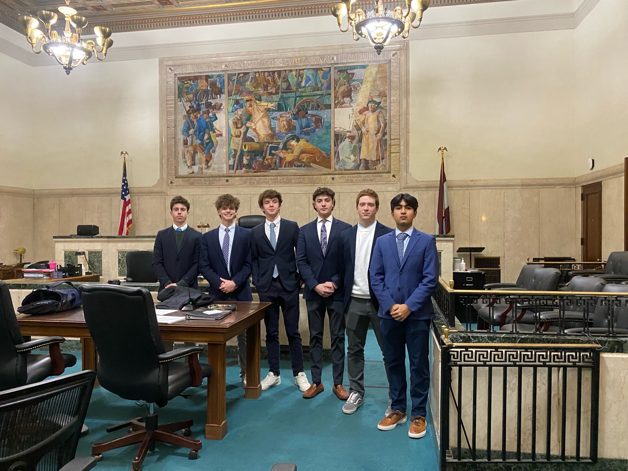 The mock trial team poses for a photo at the Montgomery Country ...